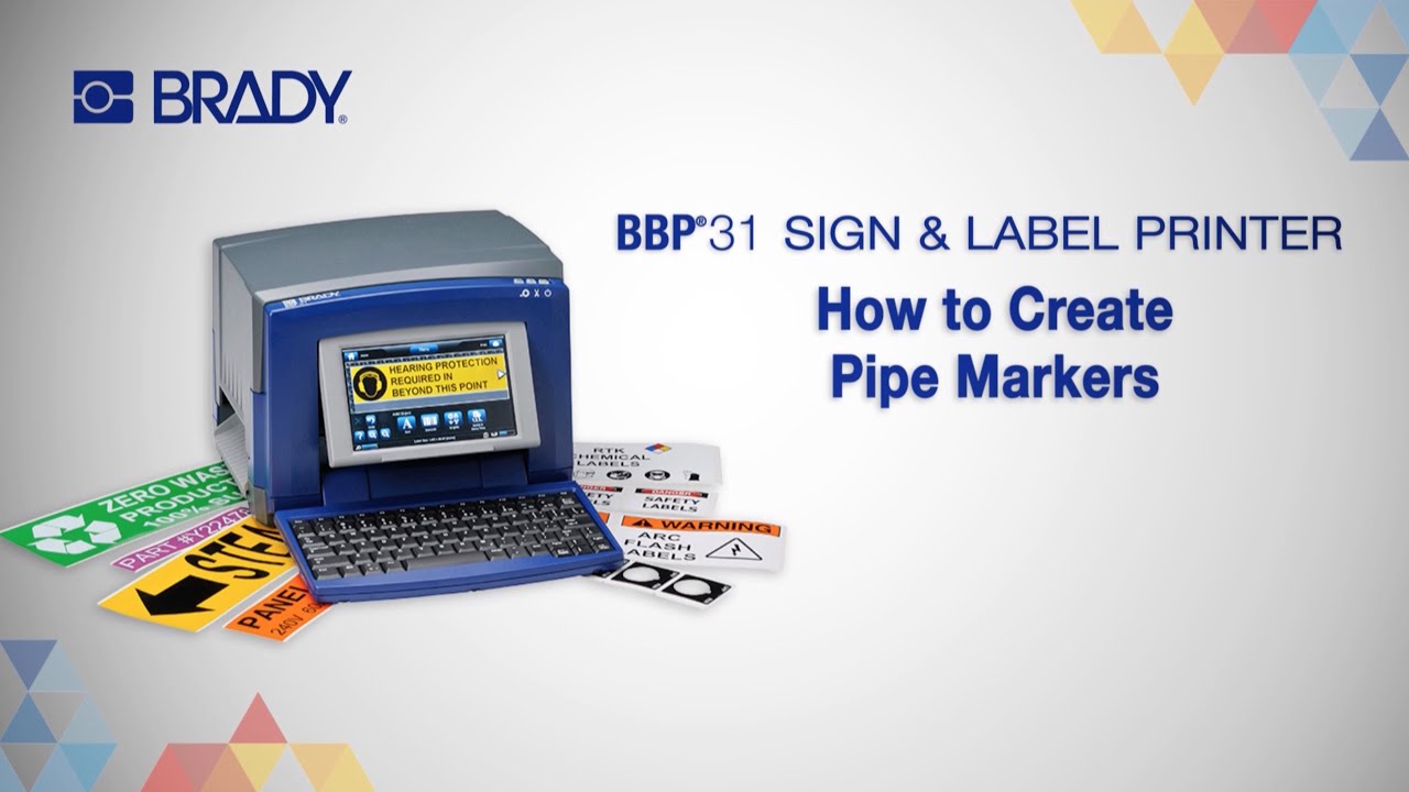 Brady BBP31 - How to Create Pipe Markers - YouTube