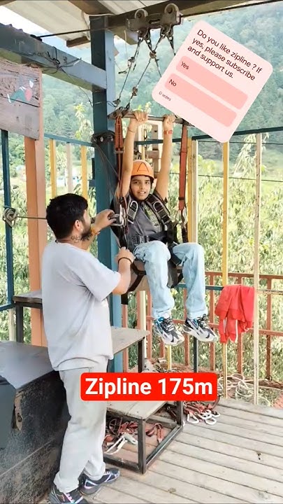 Zipline 175m #trending #travel #nature #viral #short #shortsviral - YouTube