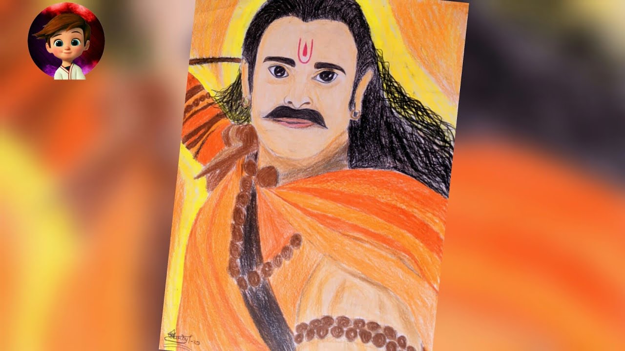 ADIPURUSH Drawing Tutorial || ADIPURUSH Prabhas Drawing Tutorial ...