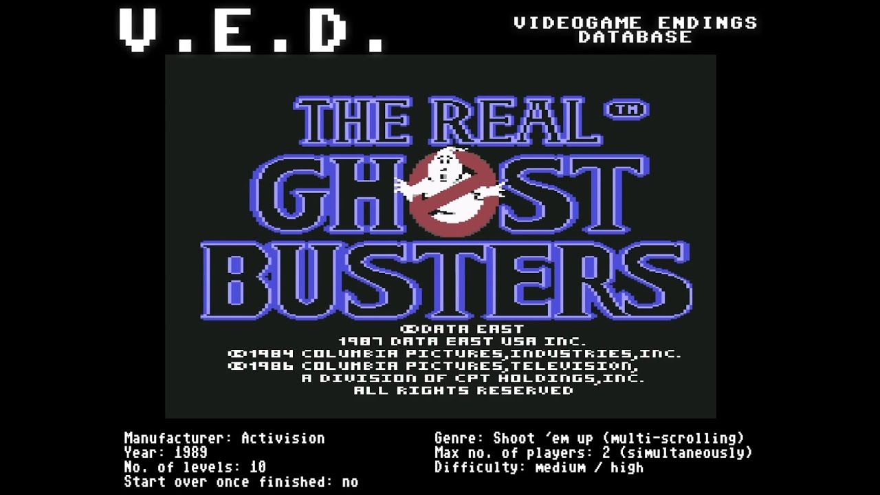 The Real Ghostbusters - Commodore 64 - ending - YouTube