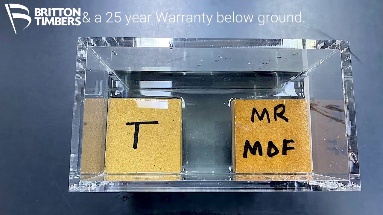 Tricoya Vs Moisture Resistant MDF 24 Hour Water Test - YouTube