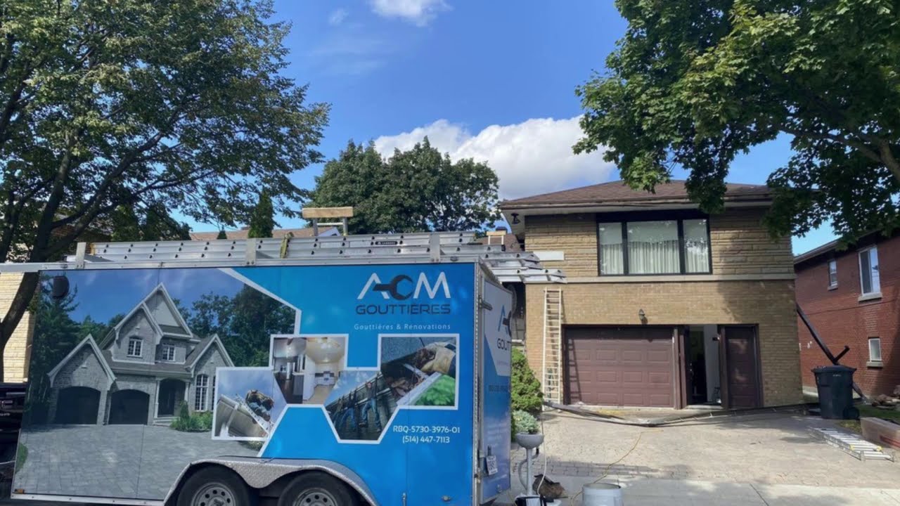 ACM Gouttières Soffit, Fascia, Gutter and Downspout - YouTube