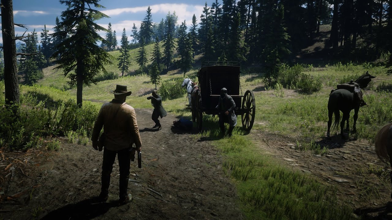 Rdr 2 | Arthur saved Lawman from O'Driscoll Boys | Epic Shot - YouTube