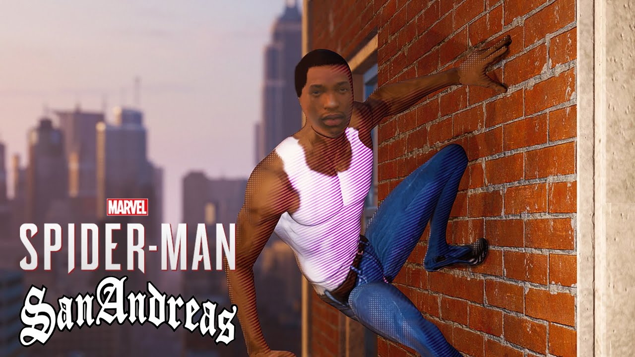 CJ San Andreas vs Silver Sable - Marvel's Spider-Man PC MODS - YouTube