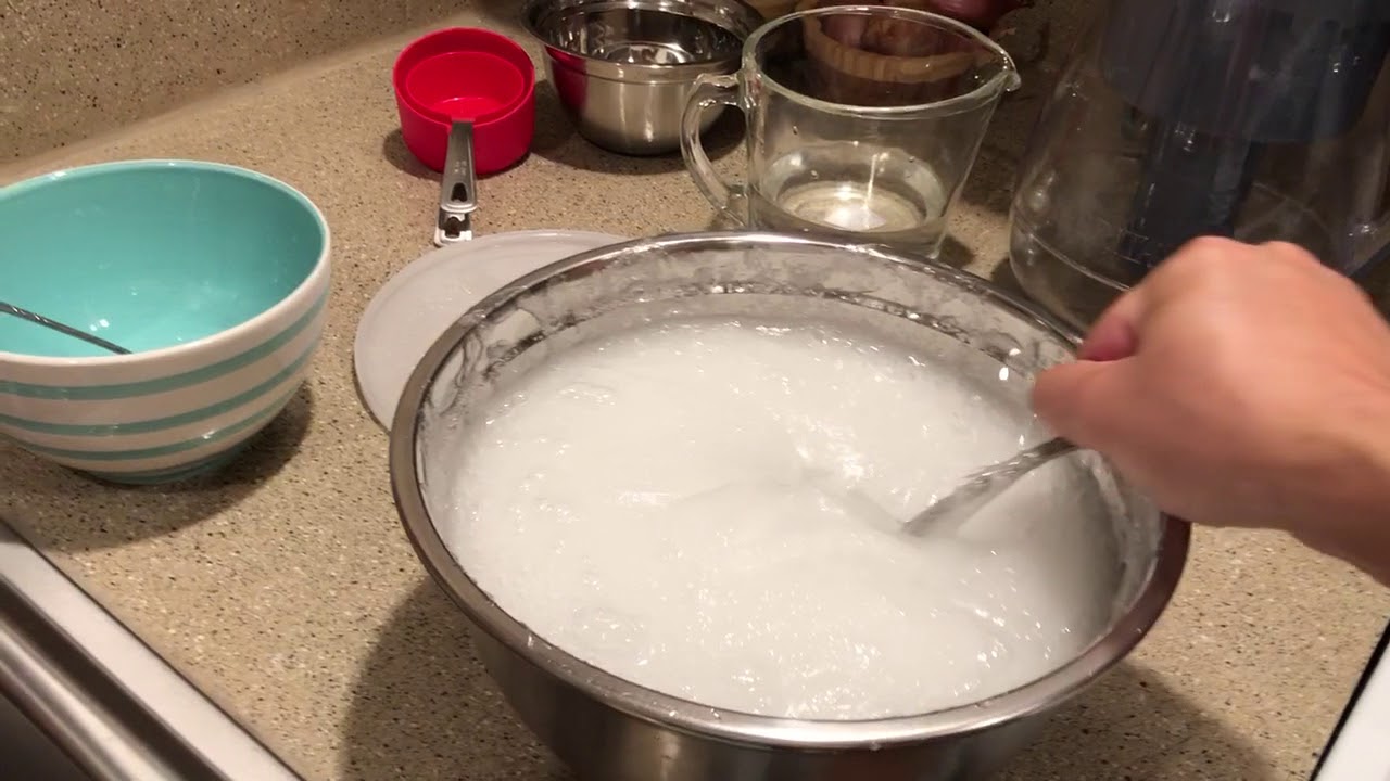 Junsub slime recipe adding more borax and mixing - YouTube