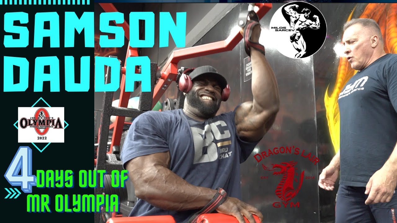 Samson Dauda - Depletion BACK Workout, 4 days out of Mr Olympia - YouTube