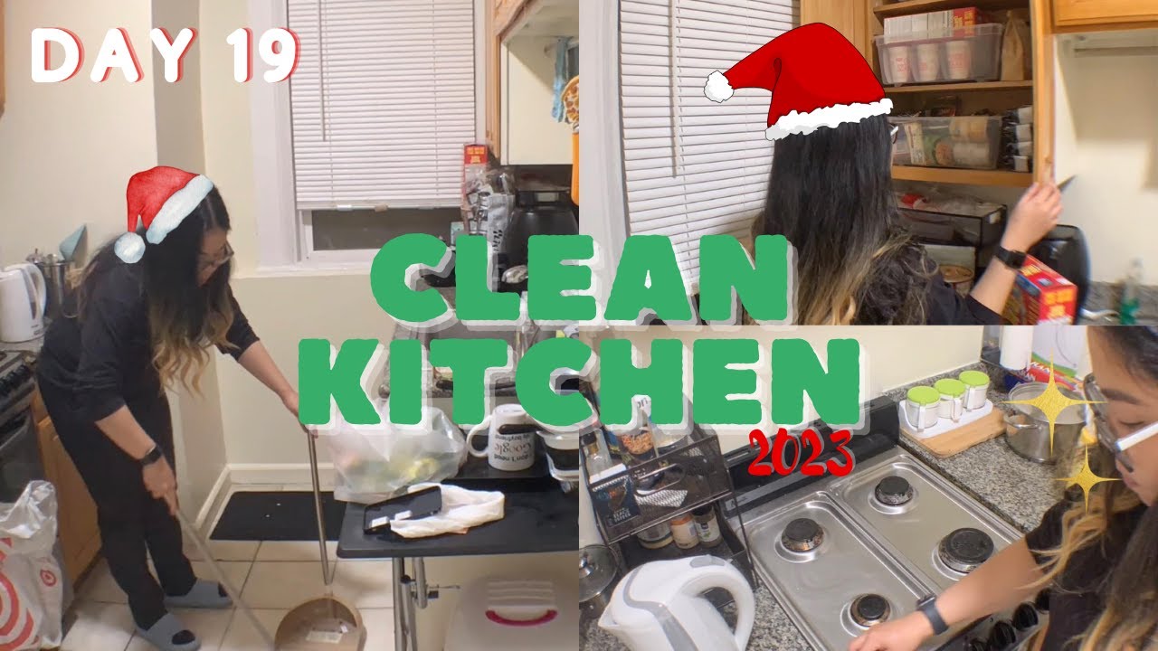 ORGANIZING+CLEANING THE KITCHEN | VLOGMAS DAY NINETEEN - YouTube