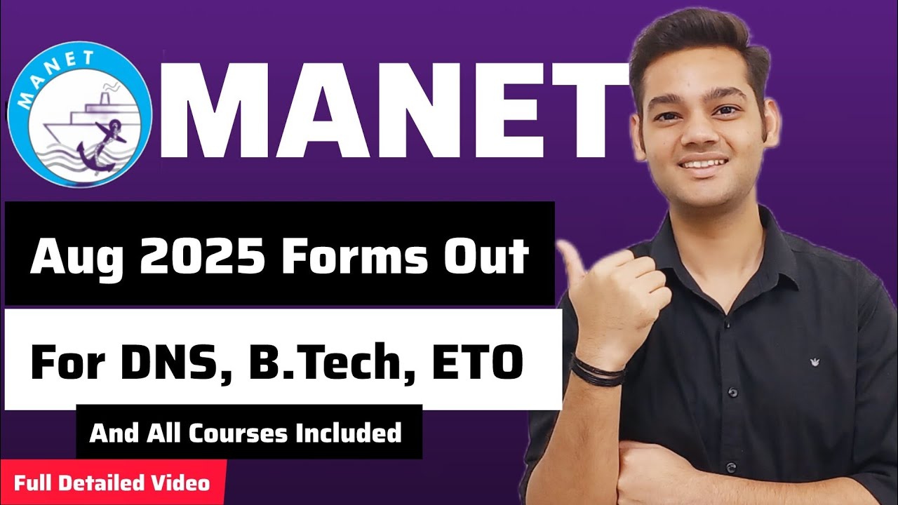 MANET University Forms Are Now Open for DNS, BSc, B.Tech & ETO Batches ...