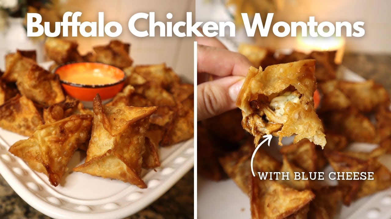Buffalo Chicken Wontons | The Perfect Game Day Appetizer - YouTube