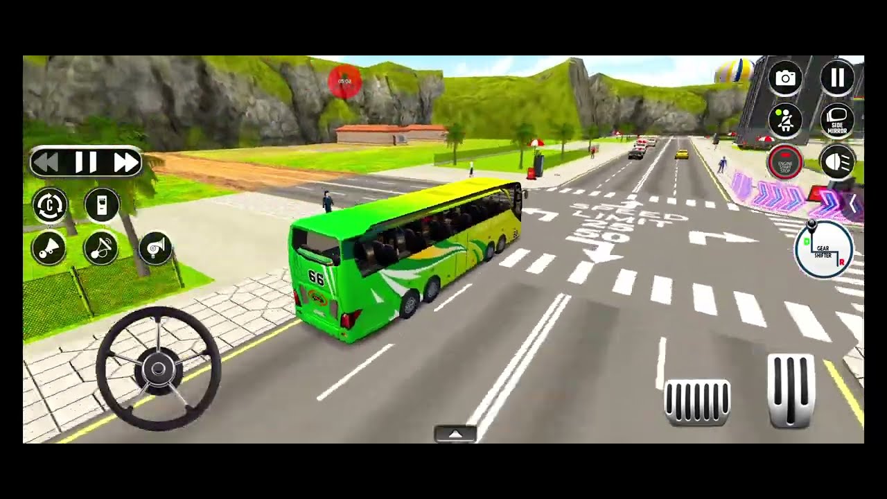 Bus Games 3D #010 | bus terminal, city bus stop passengers pickup ...