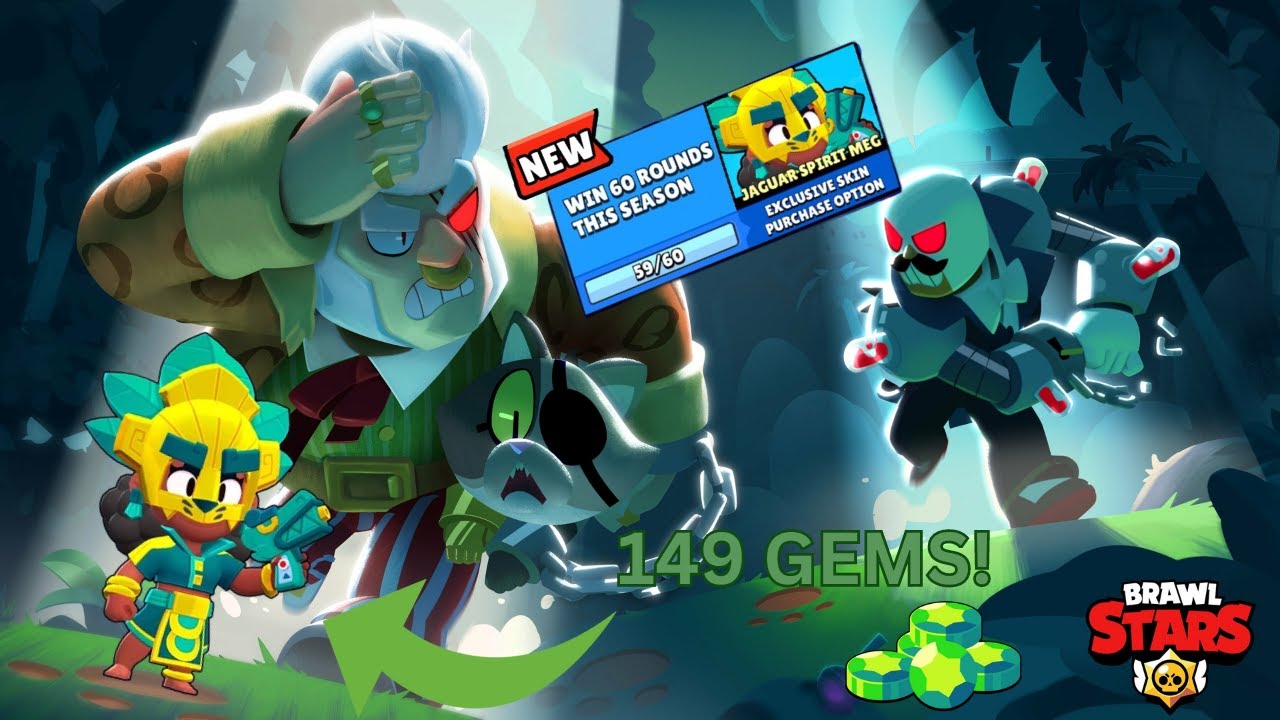 Last Brawl Stars Game for the *NEW* Jaguar Spirit Meg Skin! (LIVE ...