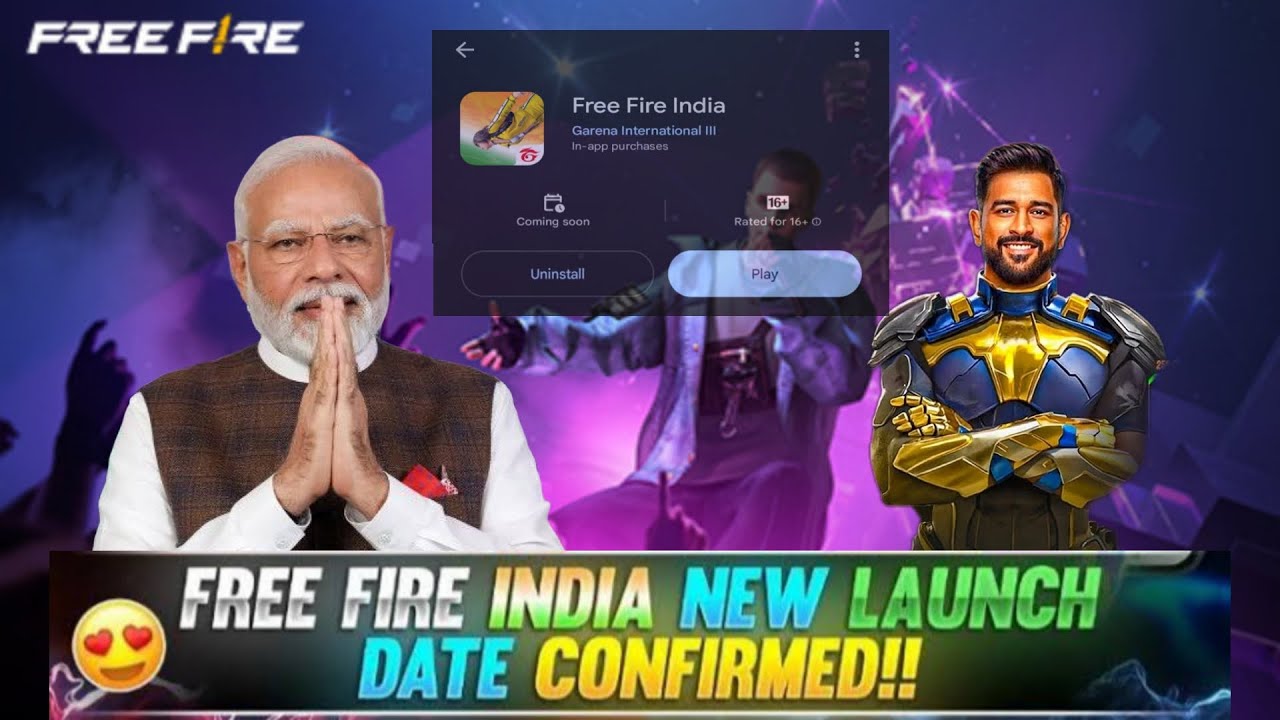 FREE FIRE INDIA LAUNCH DATE 2025 ALL SET TO LAUNCH GARENA FREE FIRE!" # ...