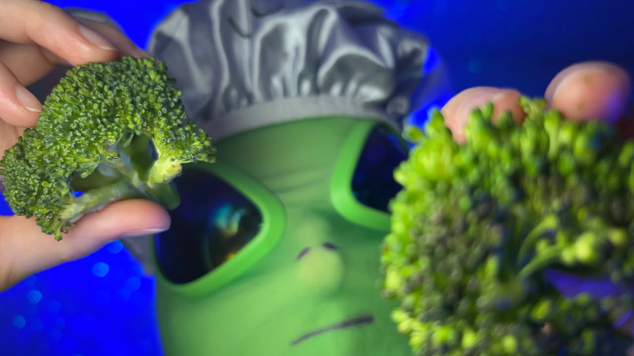ASMR alien broccoli exploration 👽 no talking, actual camera touch ...