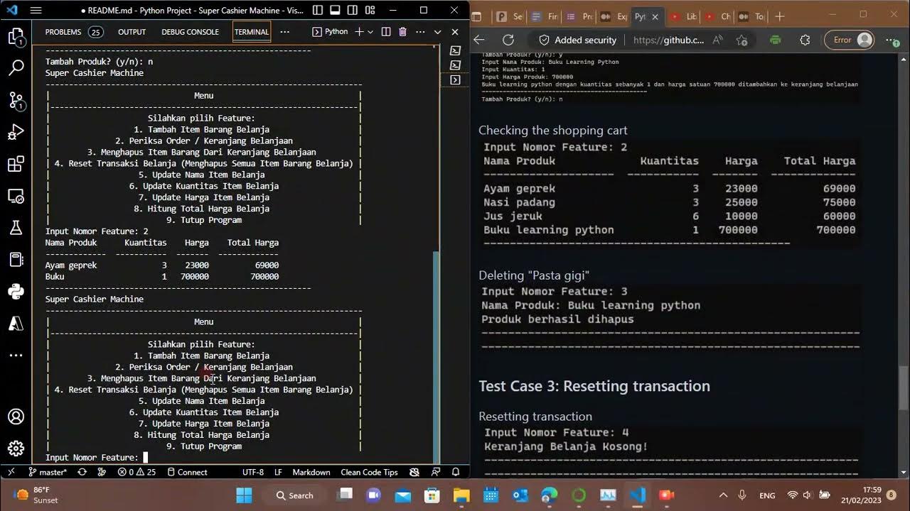 Python Project Pacmann - Super Cashier - Ramadya Tridhana R - YouTube