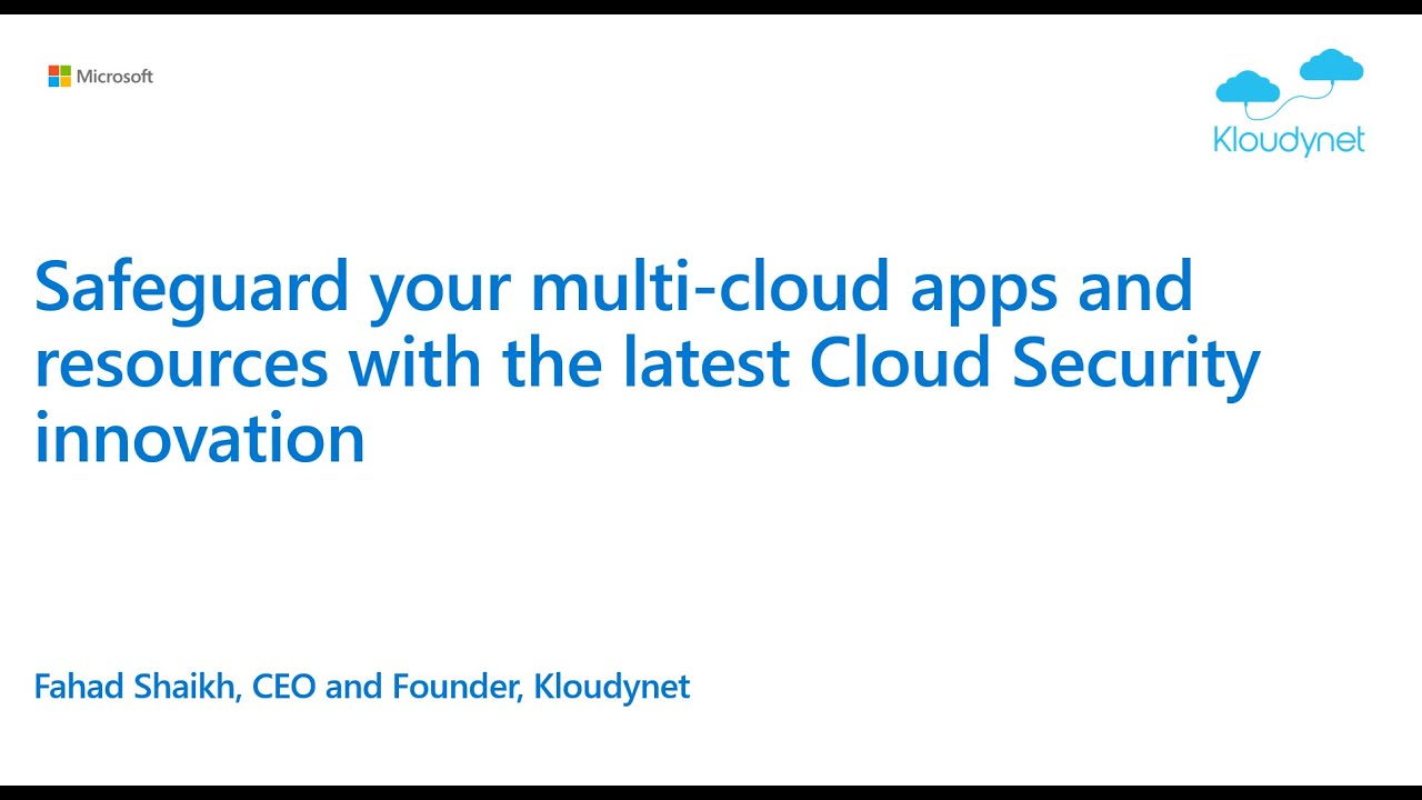 Safeguard multi-cloud apps and resources with Microsoft Security - YouTube