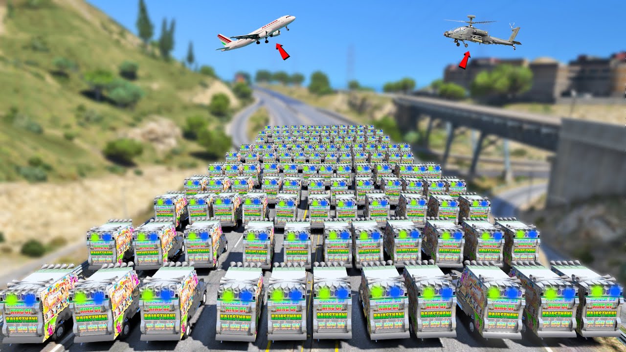 GTA-5 World's Highest 😫😱 दुनिया का सबसे ऊंचा !! Impossible Super Mega ...