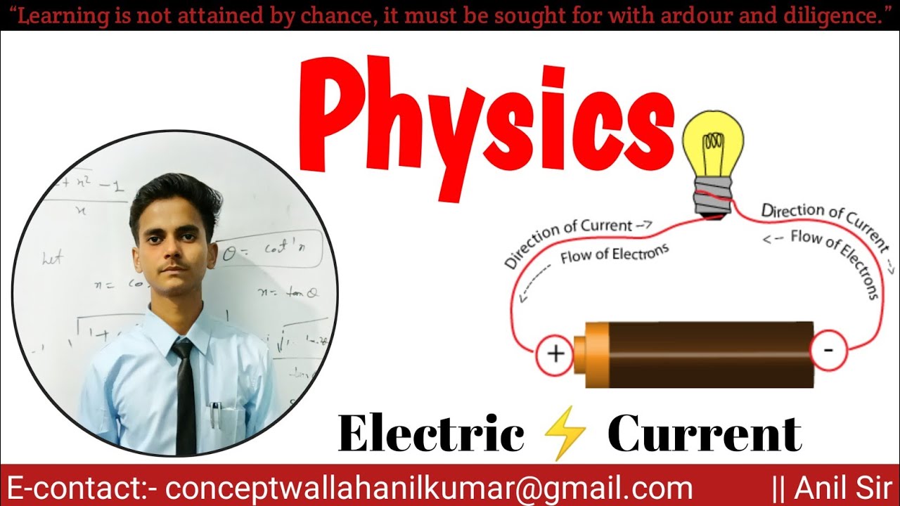 Electric Current ⚡ ||विद्युत धारा || #cw || Physics #CWAnilkumar ...