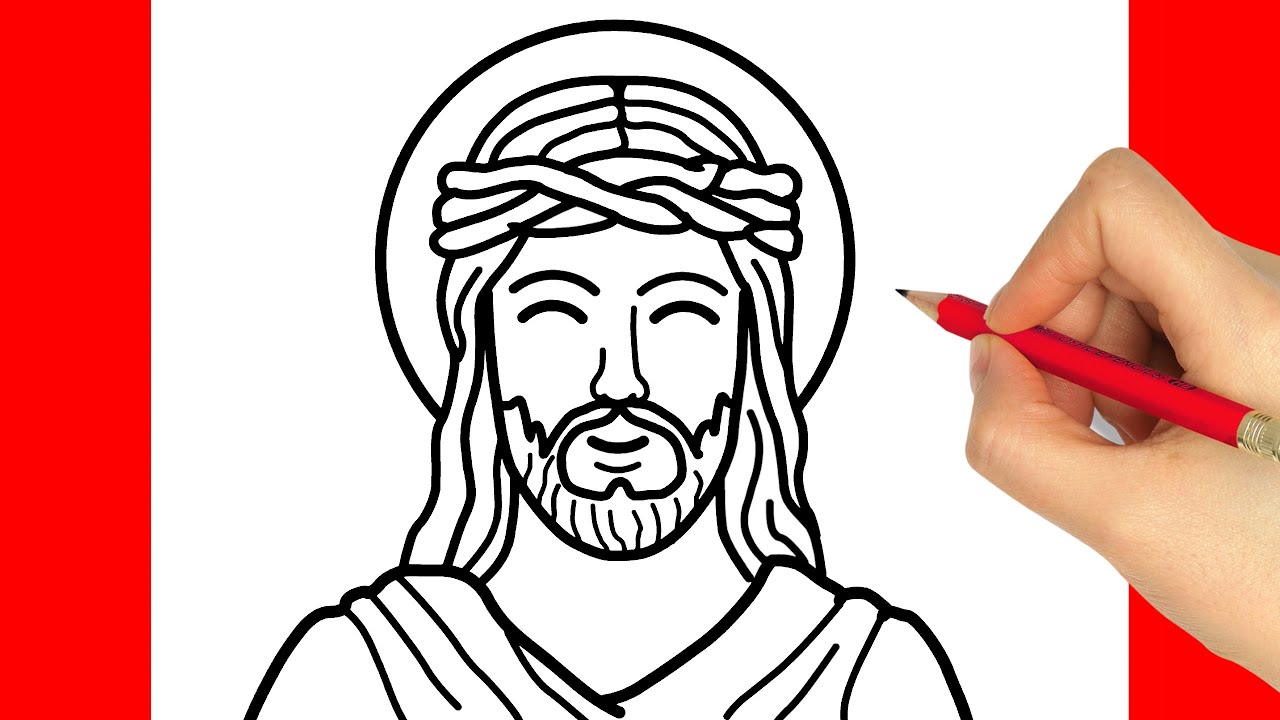 HOW TO DRAW JESUS CHRIST EASY - YouTube