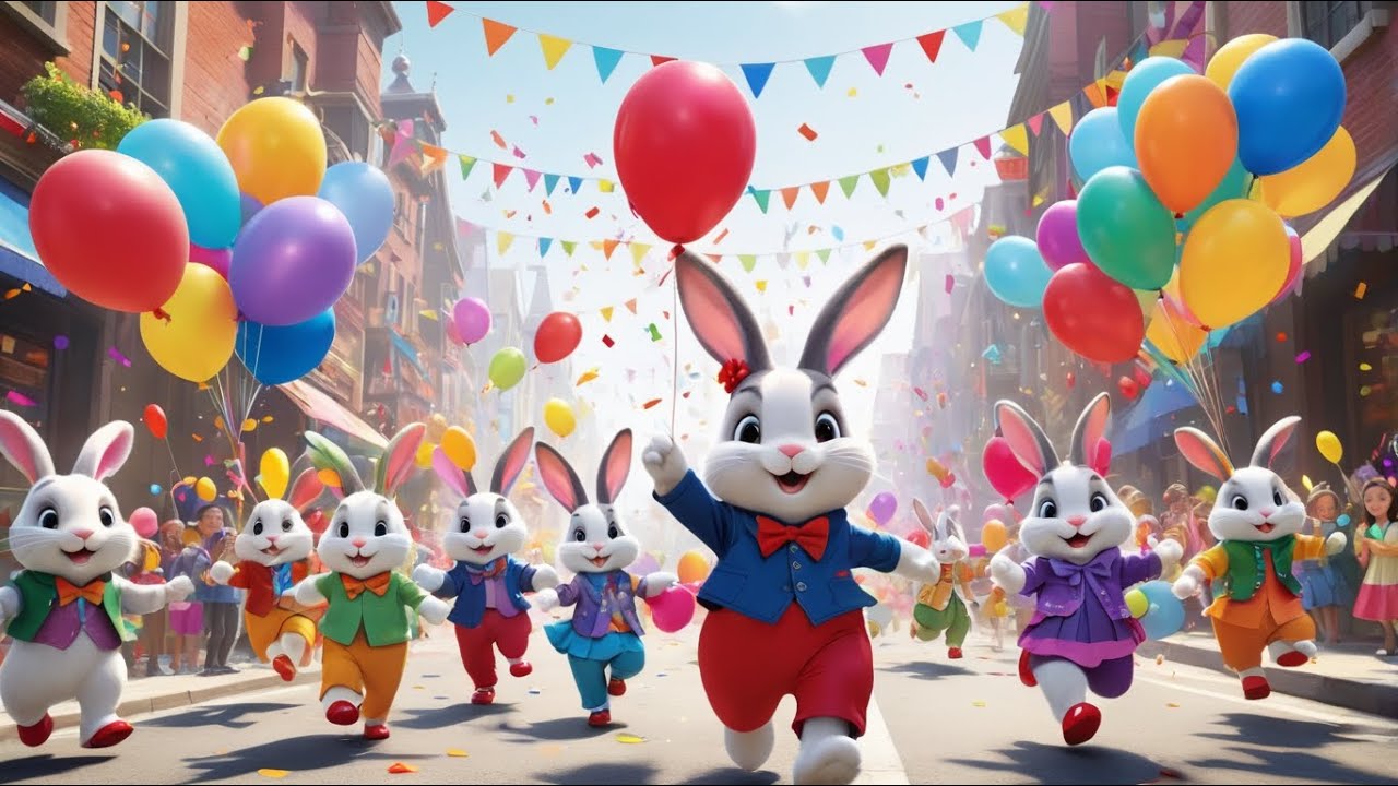 "Bunny Hop Parade | Fun Kids Dance Song | Easter Bunny Song for ...