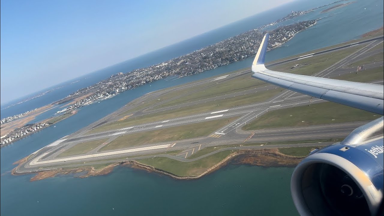 JetBlue Airbus A321 Takeoff Boston Logan Intl. (KBOS) - YouTube