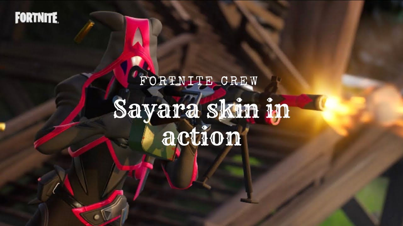 FORTNITE CREW SAYARA skin in action amazing skin - YouTube