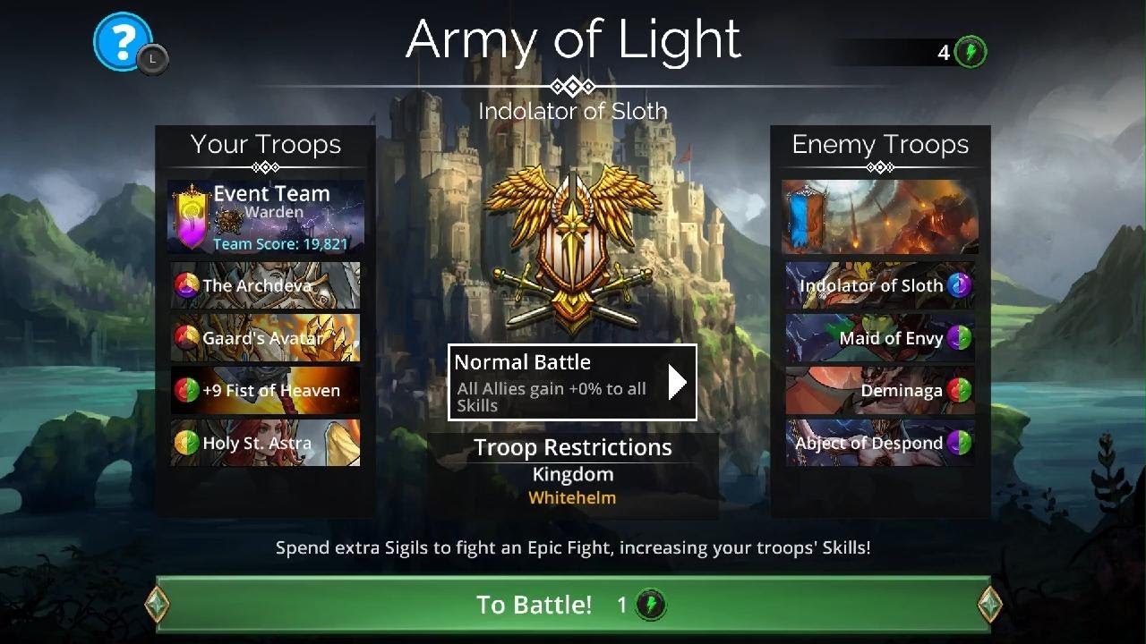Gems of War Army of Light Event EASY FAST - YouTube