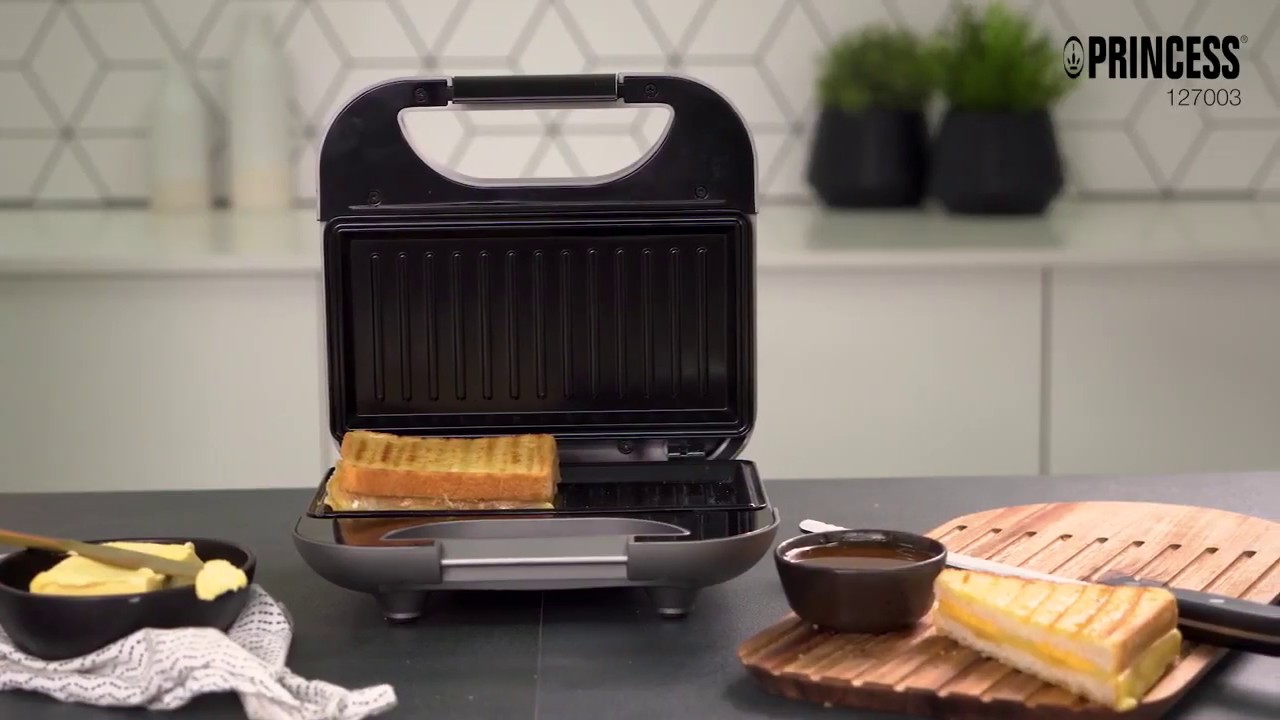 Review Princess Sandwich Grill Compact - YouTube