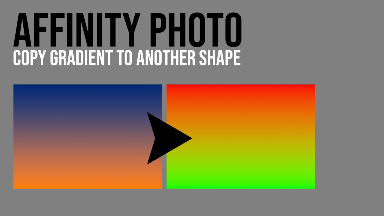 Affinity Photo : How To Copy Gradient Color To Shapes - YouTube