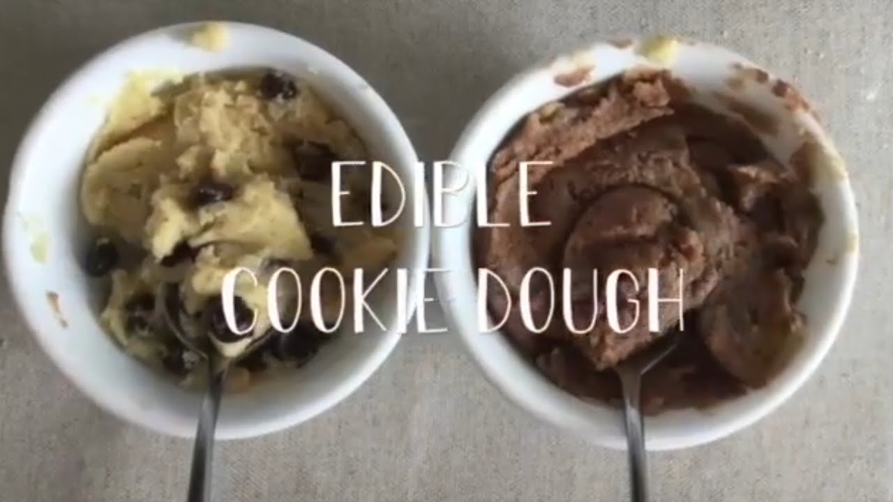 1 minute edible cookie dough (2 ways)! - YouTube
