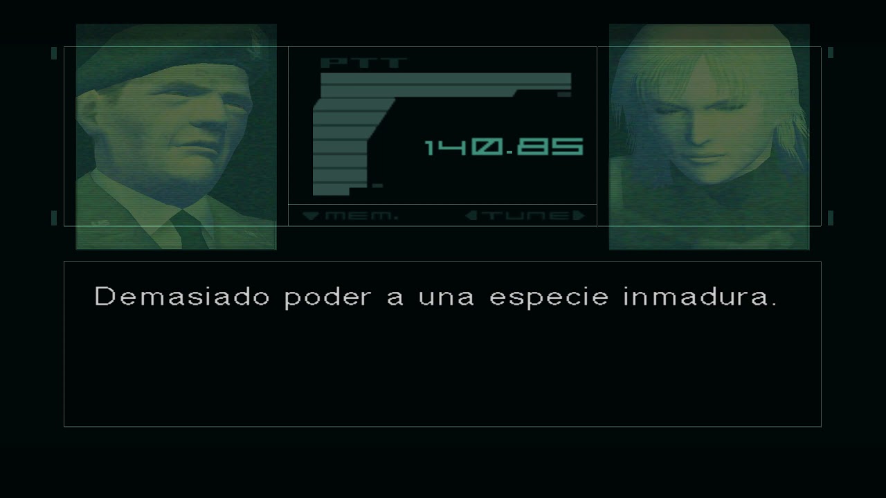 Metal Gear Solid 2 - Conversación Codec con la IA acerca de la "Verdad ...