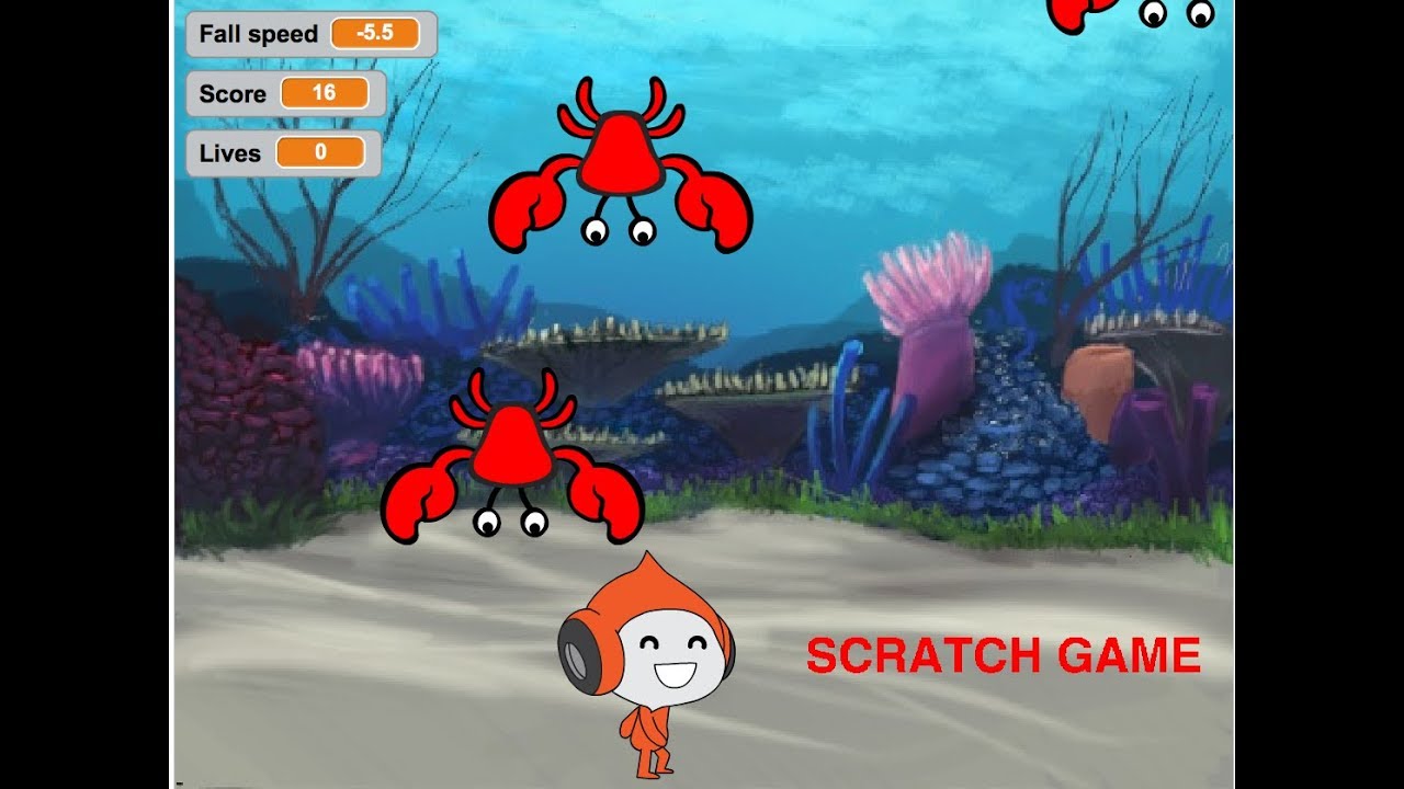 Scratch Tutorial 6 :- Dodge the crab - YouTube