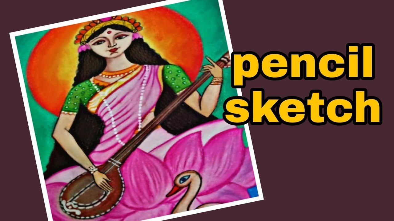 How To Draw Basant Panchami Drawing|| Basant Panchami Drawing For ...