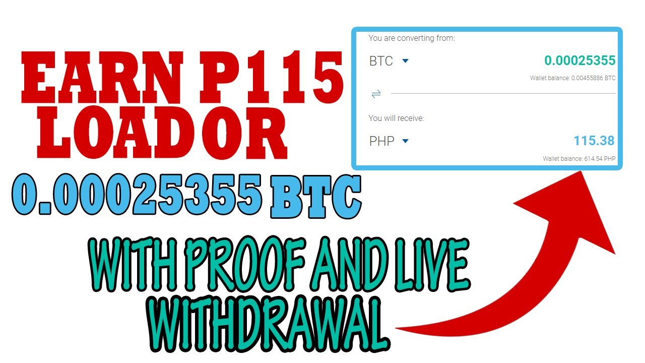 115 Peso Load! 0.00025355 BTC! Low Payout Proof Of Payment And Live ...