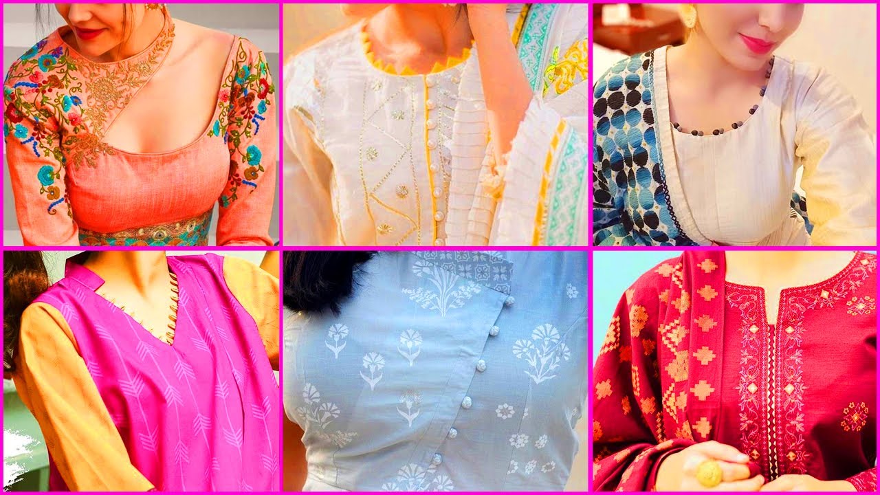 Creative Neckline Designs For Kurti 2020 | Stylish neckline design ...