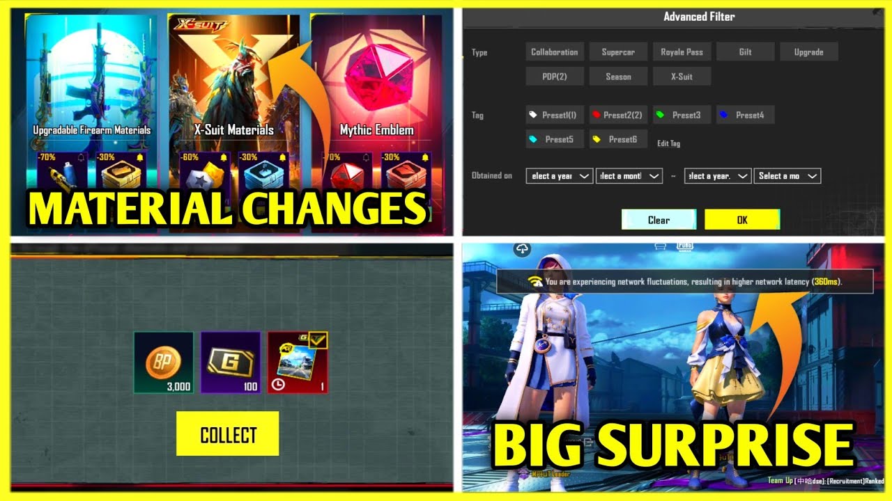 BGMI MATERIAL NEW CHANGES | 10 BIG CHANGES | POPULARITY BATTLE & FREE ...