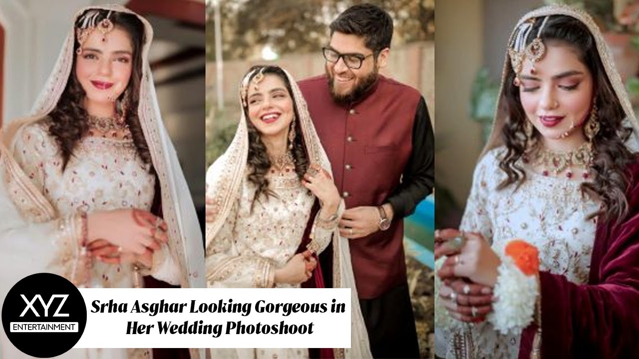 Actress Srha Asghar Looking Gorgeous in Her Wedding Photoshoot - YouTube