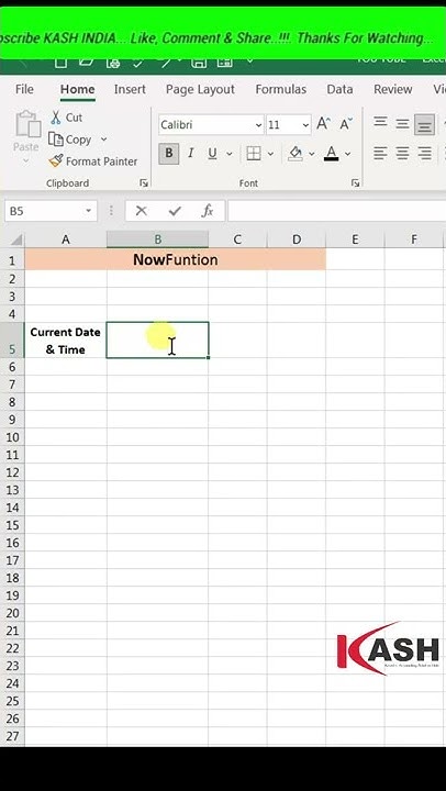 NOW function in Excel #excel #excelshorts #msexcel - YouTube