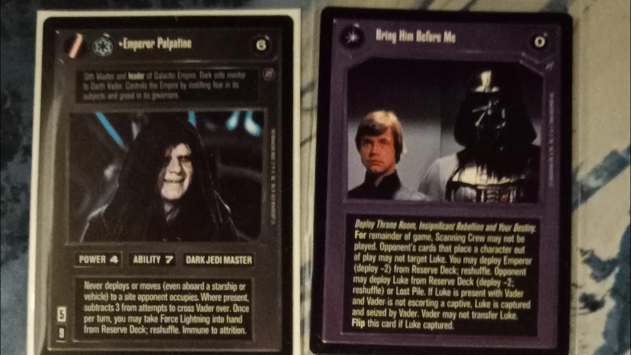 Star Wars CCG Premiere-DSII Bring Him Before Me deck. Lord Vader and ...
