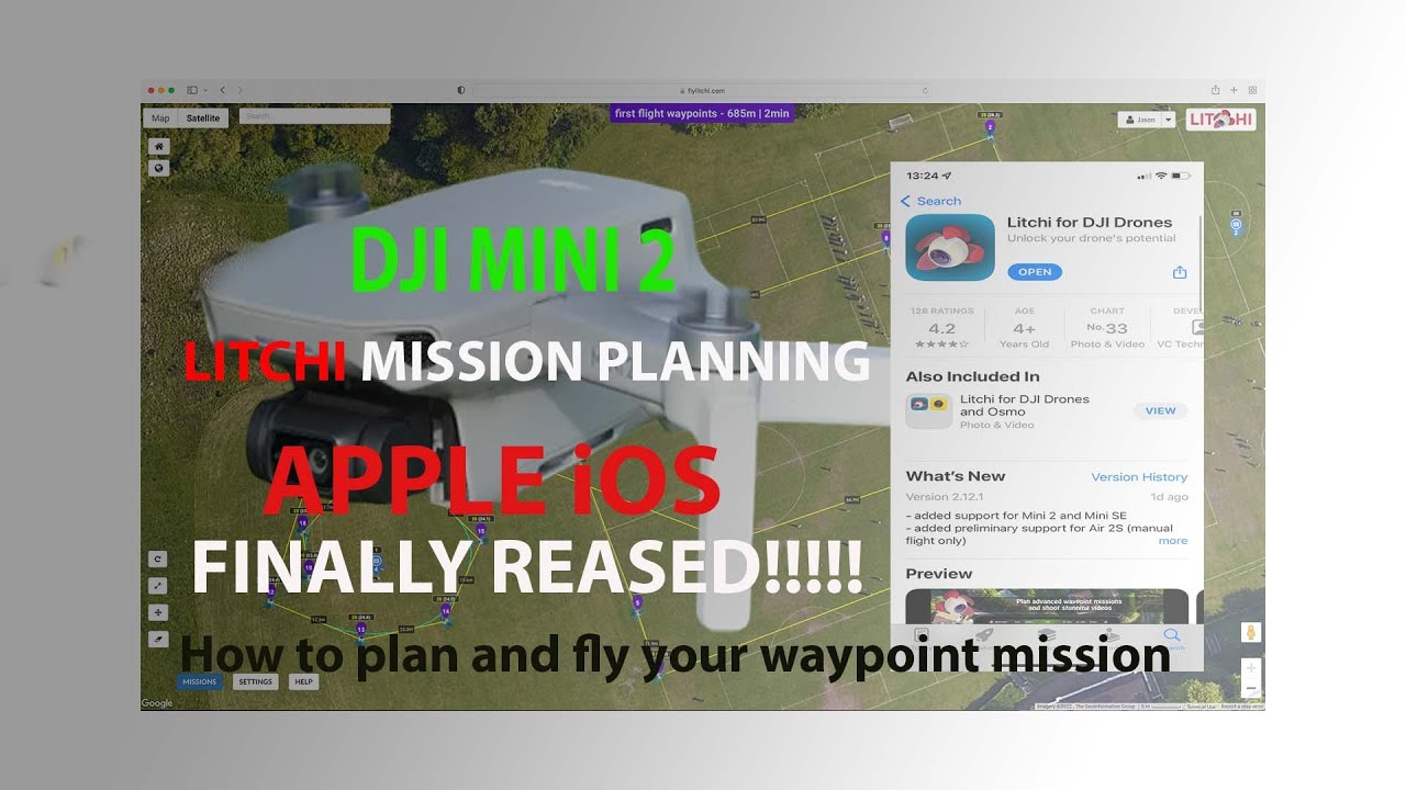 DJI Mini 2 - Litchi Apple iOS - Mission planning TUTORIAL - YouTube