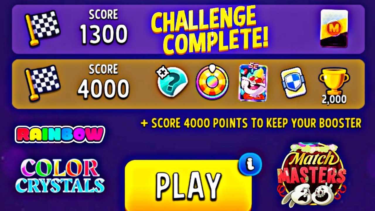 color crystals rainbow solo challenge score really match masters score ...