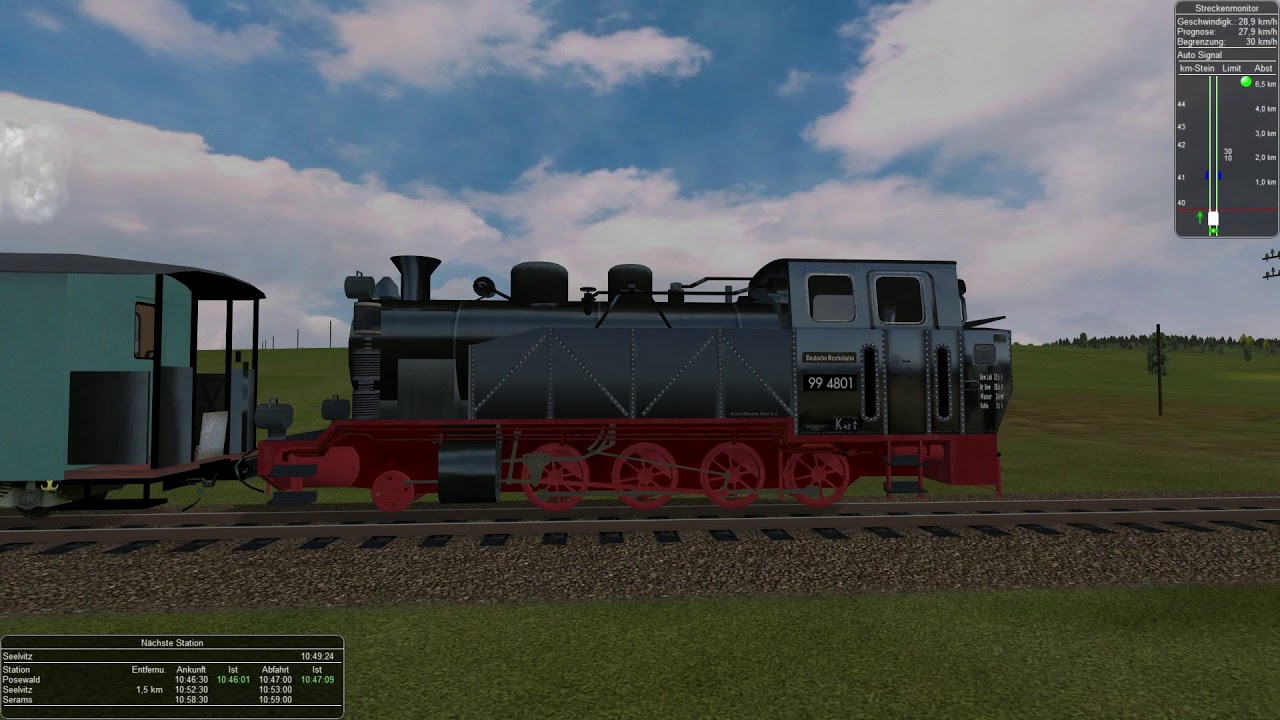 Open Rails - Rasender Roland Putbus - Göhren Pro Train MSTS - YouTube