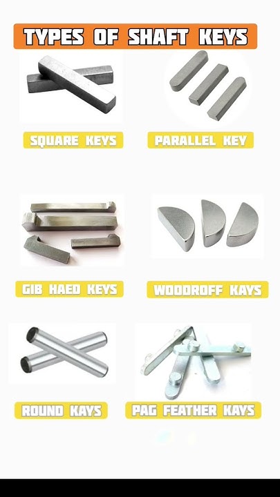 common types key |types of shaft keys #fitter #diploma #machenical - YouTube