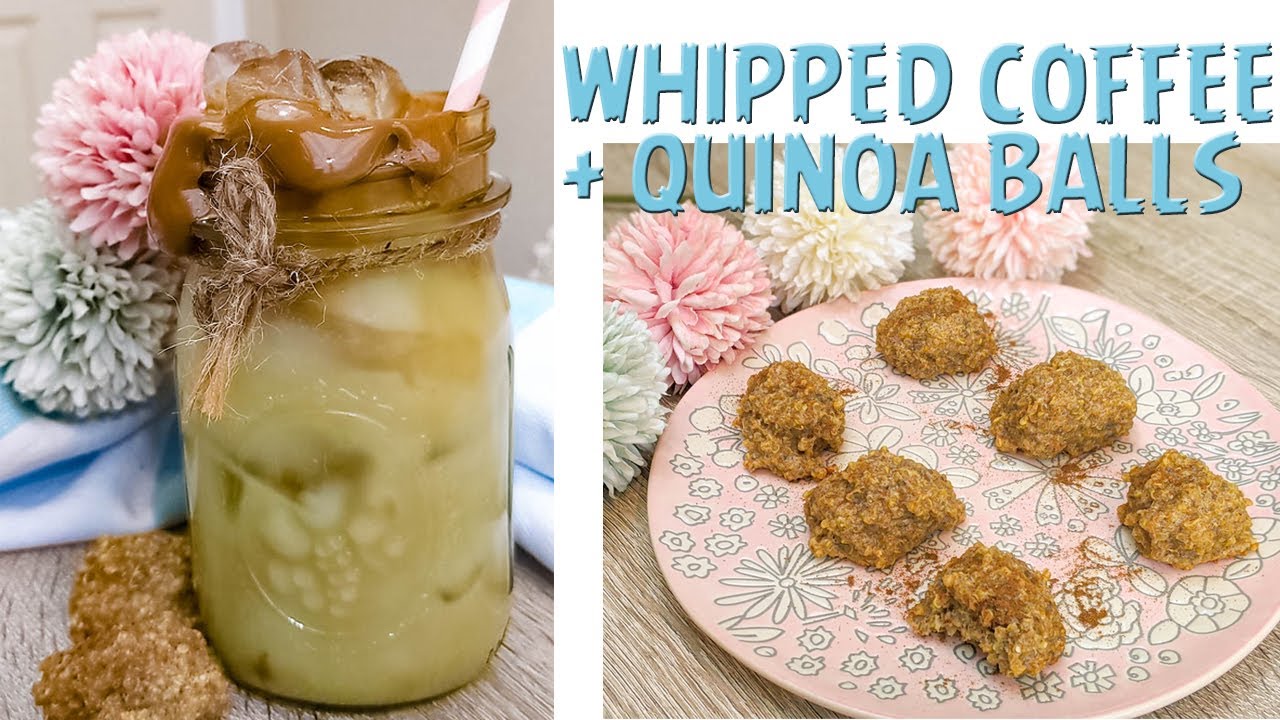 WHIPPED MATCHA COFFEE + QUINOA BALLS - YouTube