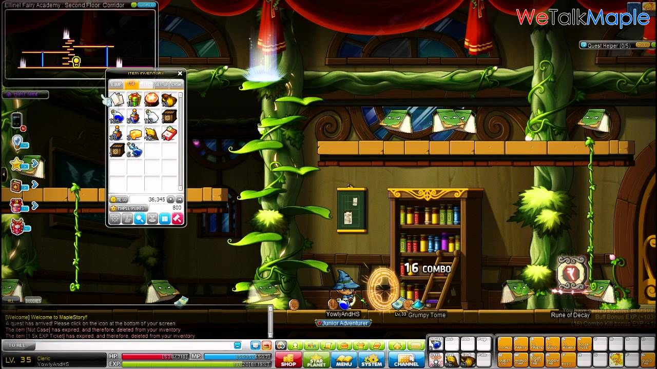 Connecting to People - MapleStory level 35 Cleric Training - YouTube