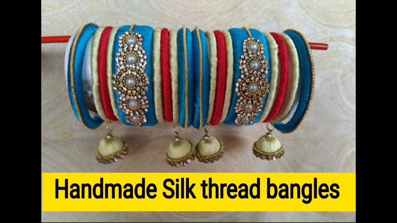 Tutorial of handmade silk thread bangles - YouTube