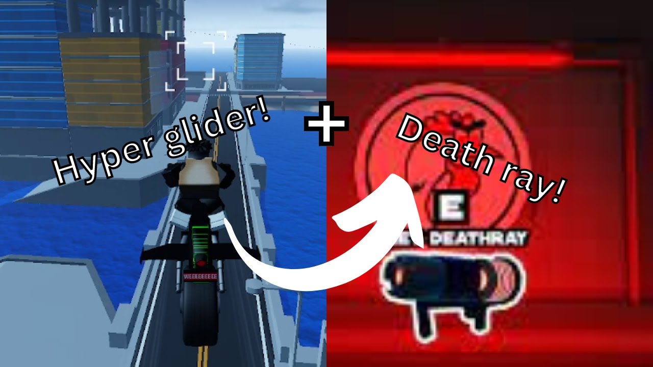 Using Hyper Glider in Mad City Roblox! + DeathRay!!! - YouTube