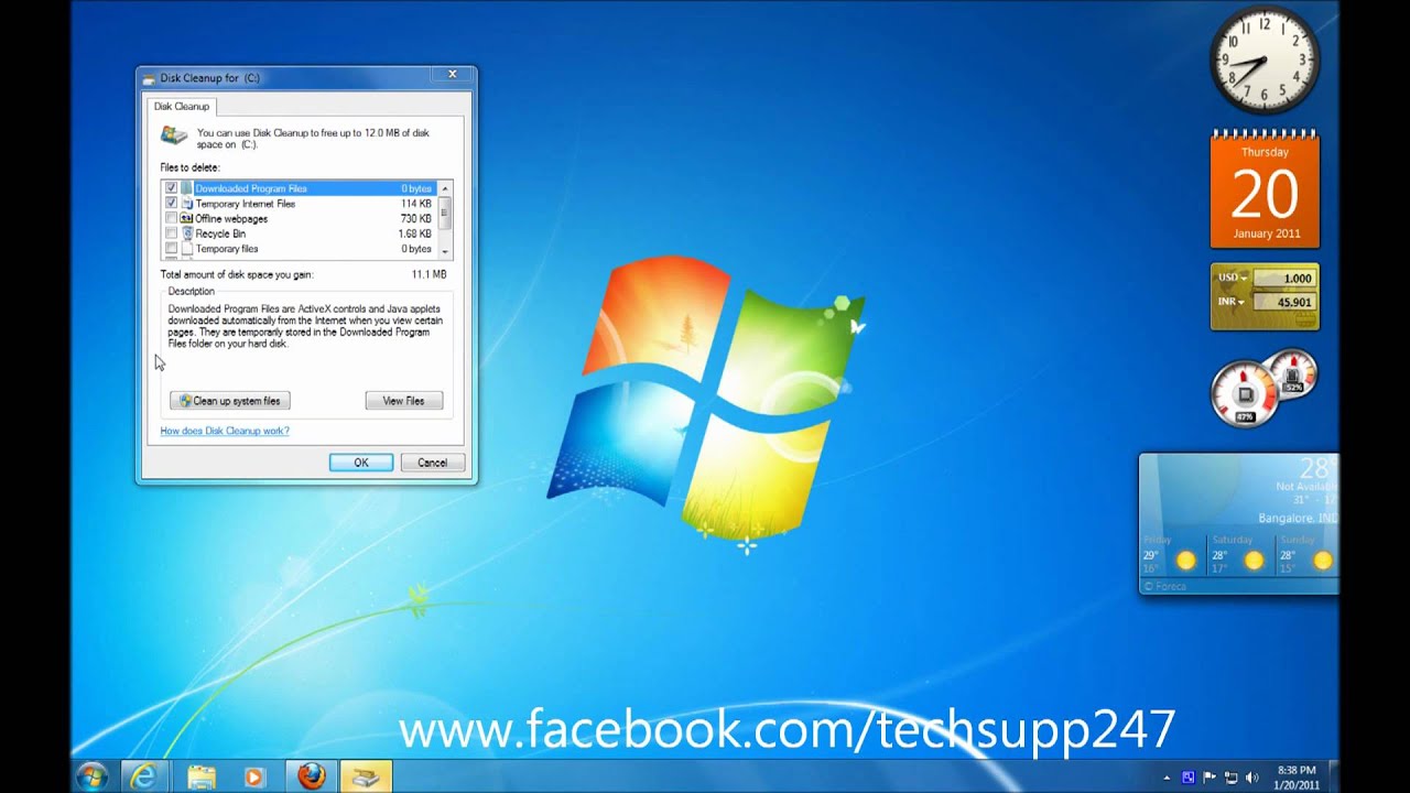 How to do Disk Cleanup in Windows 7 - YouTube