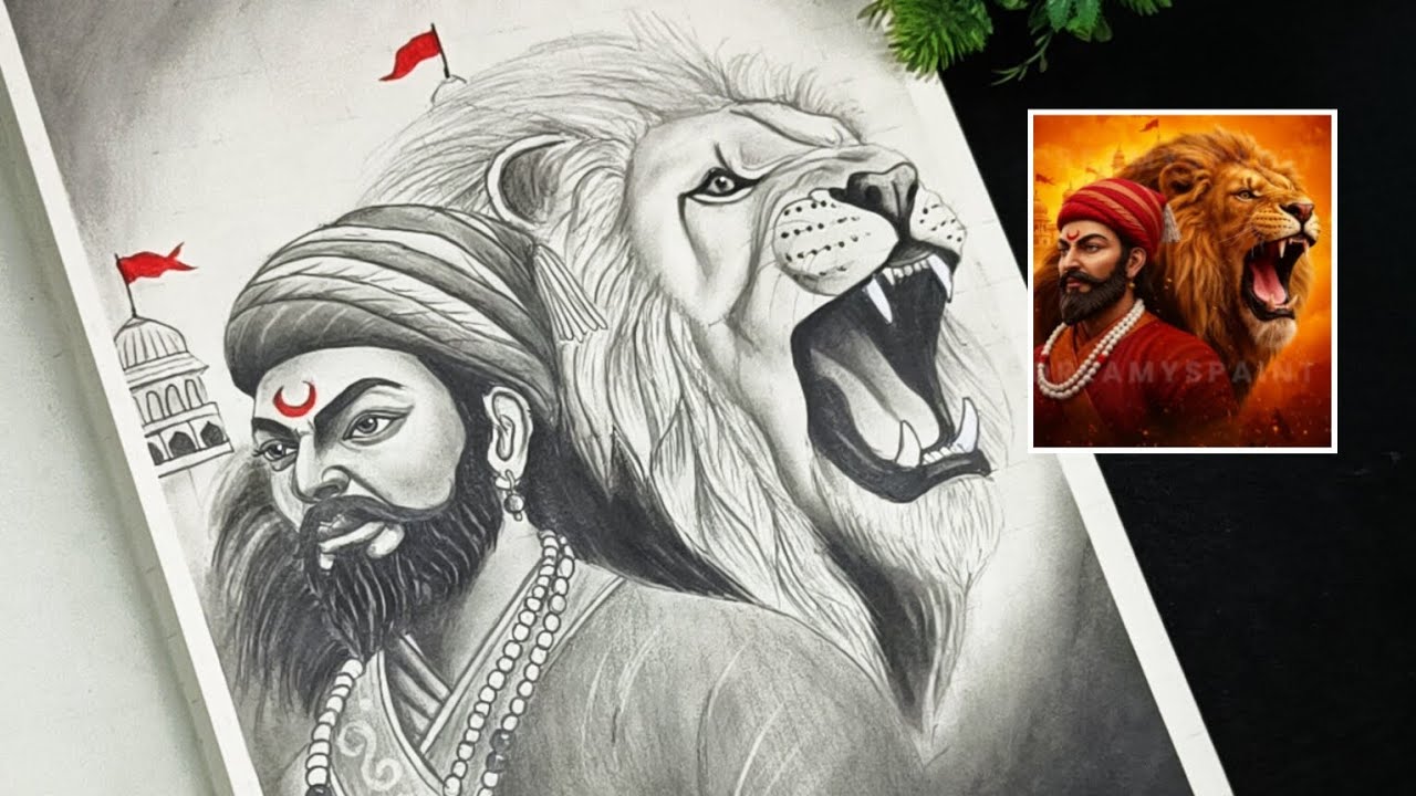 Chatrapati Shivaji Maharaj Drawing ( Final Part ) How To Draw Shivaji ...