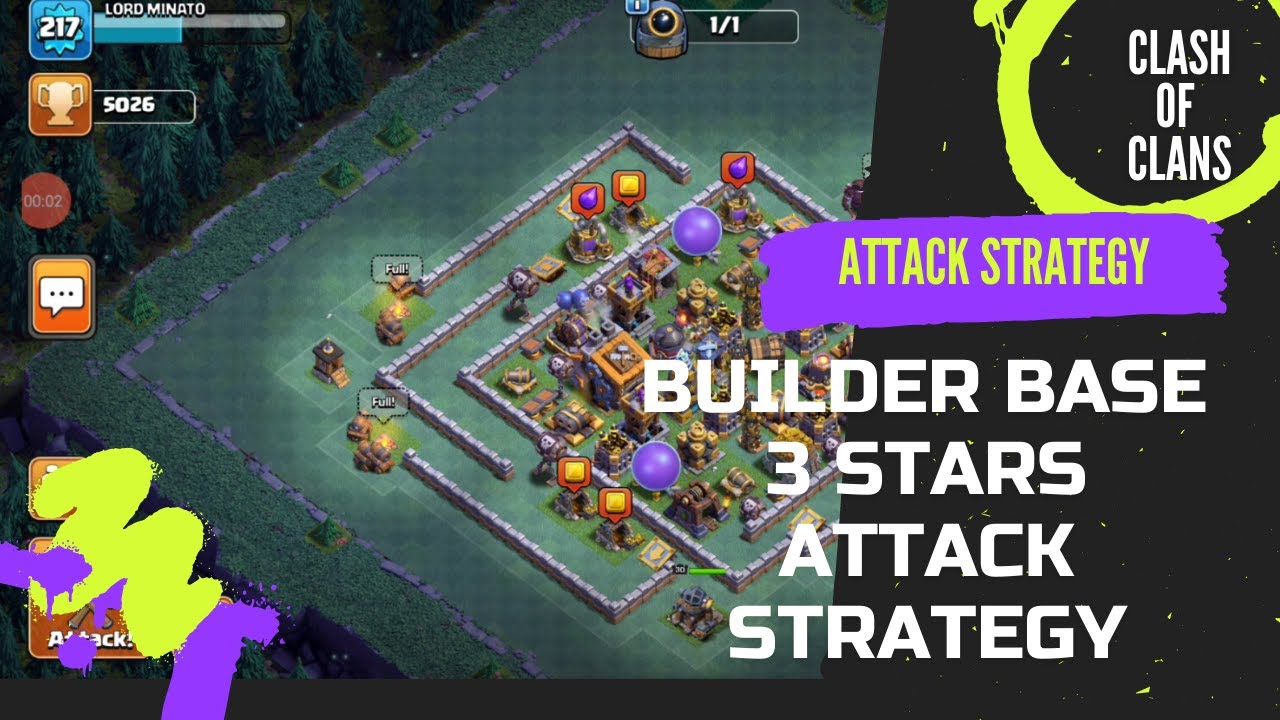 CLASH OF CLANS - BUILDER BASE ATTACK STRATEGY- 3 STARS - YouTube