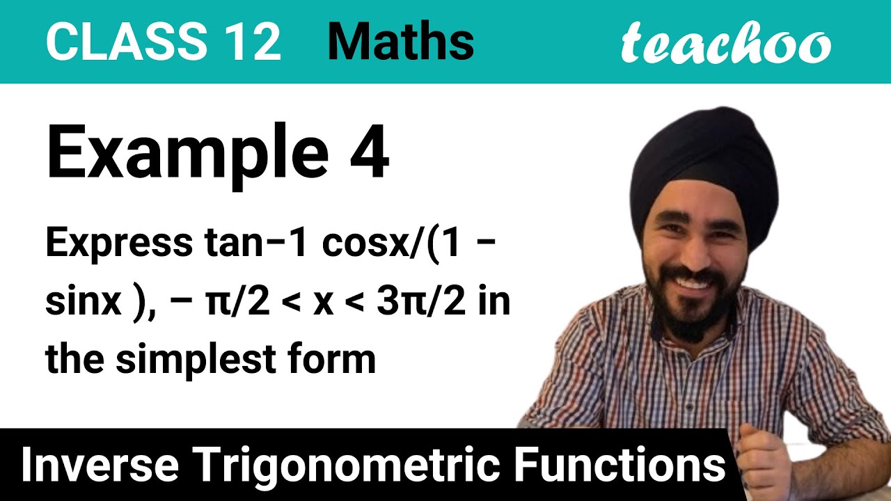 Example 4 - Express tan^-1 cos⁡x/(1 - sin⁡x) in simple form - Inverse ...